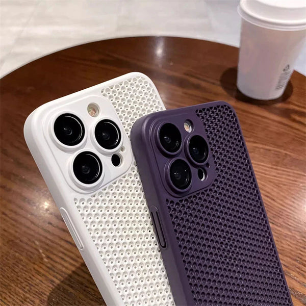 Original Heat Dissipation Breathable Mesh Hole Case For IPhone – Plumun