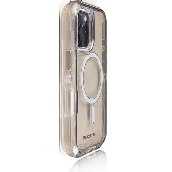 Transparent Blue Magnetic Three-in-one Anti-fall Phone Case For iPhone ...