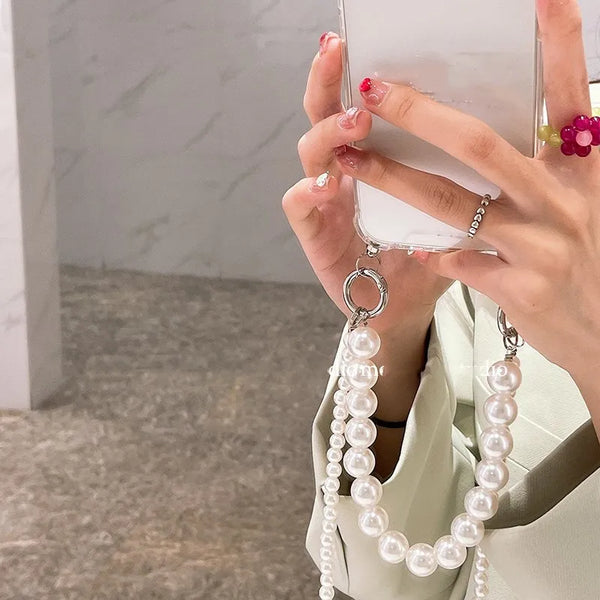 Pearl Bracelets Chain Crossbody Necklace Lanyard Phone Case For iPhone ...