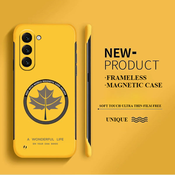 Ultra-thin Frameless Magnetic Maple Leaf Phone Case For Samsung – Plumun